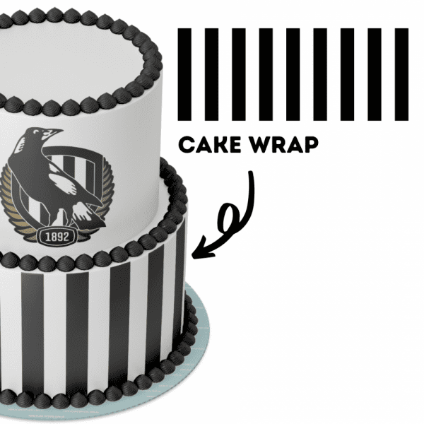 Cake Wrap // AFL Collingwood – Edible Cake Toppers