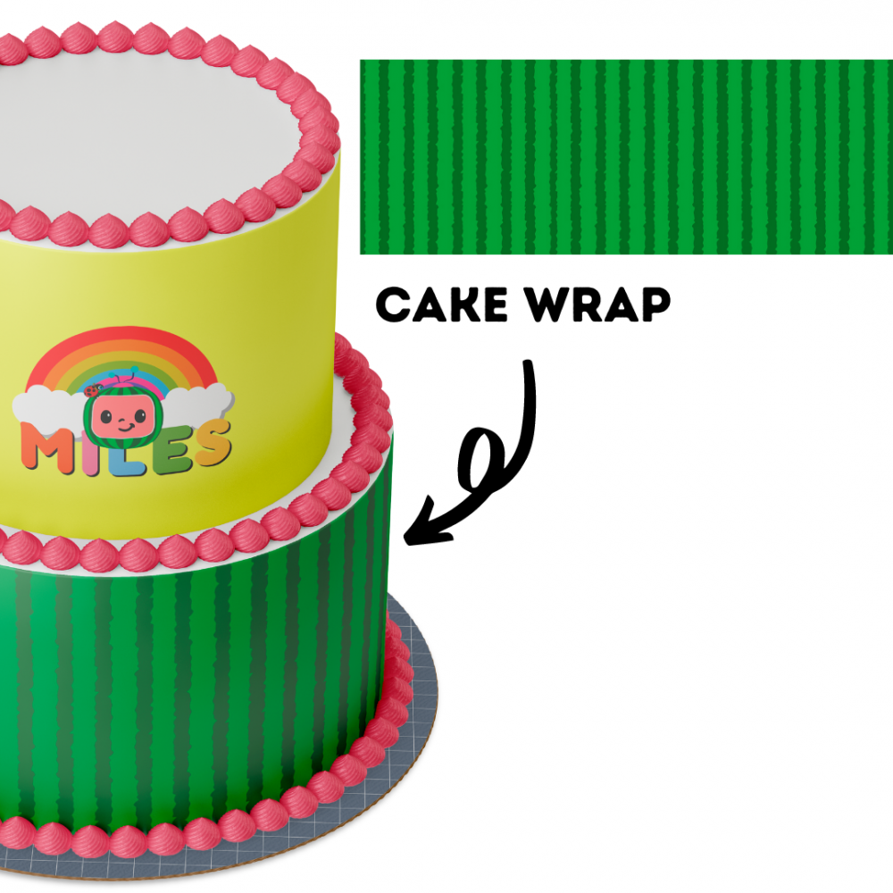 Cake Wrap // Cocomelon watermelon print – Edible Cake Toppers