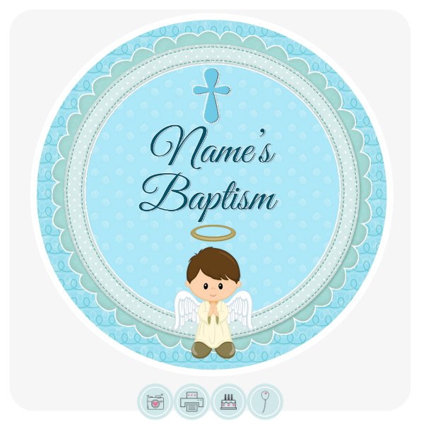 Baptism Boy Cake Topper – Edible Cake Toppers