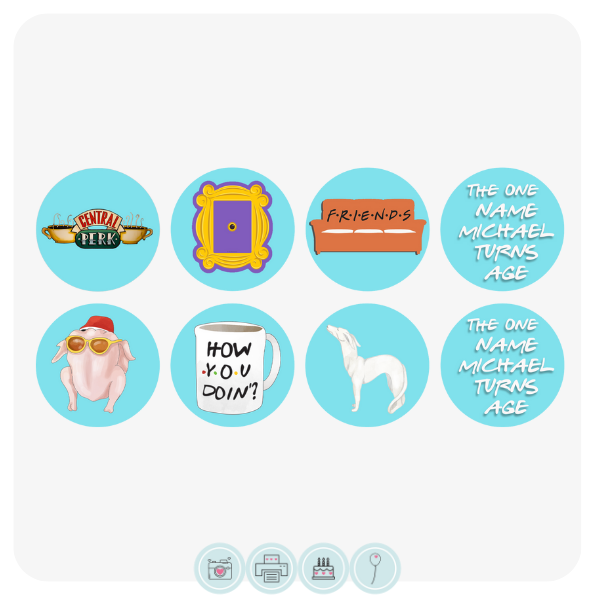 Friends Cupcake Toppers – Edible Cake Toppers