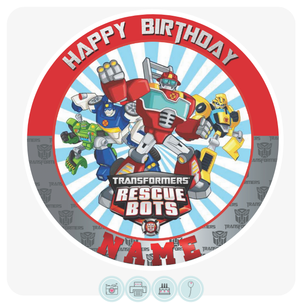 Transformers Rescue Bots Edible Cake Topper