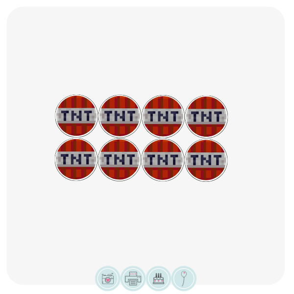 TNT Minecraft Cupcake Toppers – Edible Cake Toppers