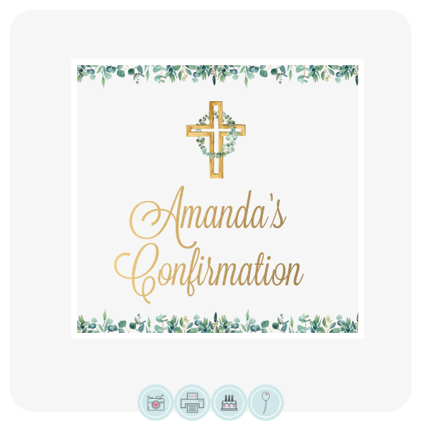 Confirmation – Square Edible Cake Topper