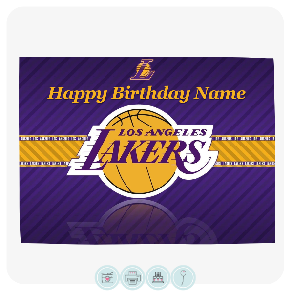 LA Lakers – Rectangle Edible Cake Topper – Edible Cake Toppers