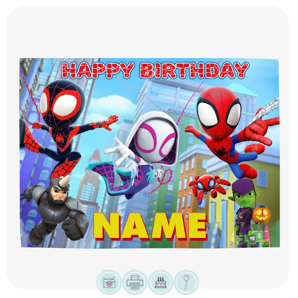 Spidey and his Amazing Friends – Rectangle Edible Cake Topper – Edible ...
