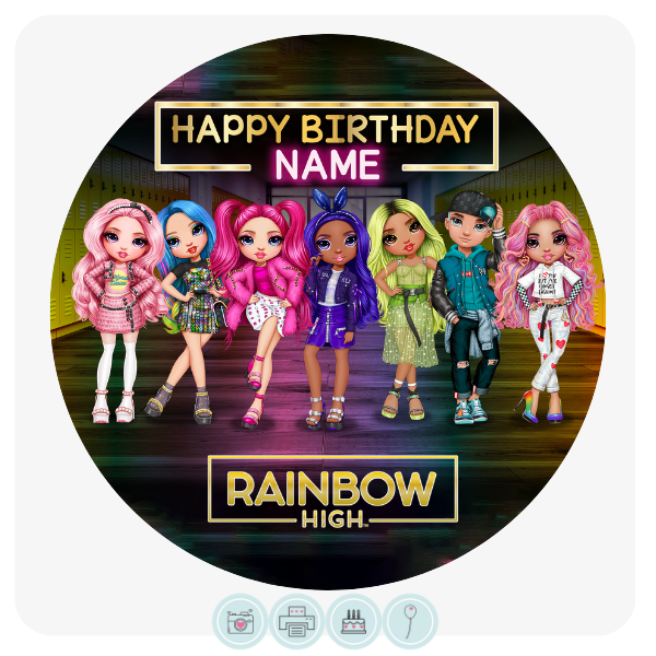 Rainbow High – Edible Cake Topper – Edible Cake Toppers