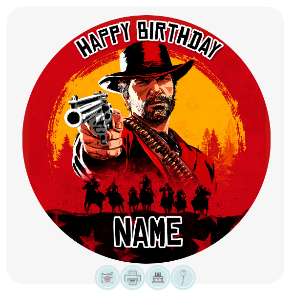 Red Dead Redemption Cake Topper – Edible Cake Toppers