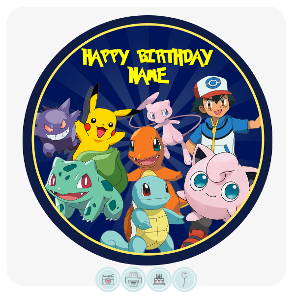 Pokemon Group – Edible Cake Topper – Edible Cake Toppers