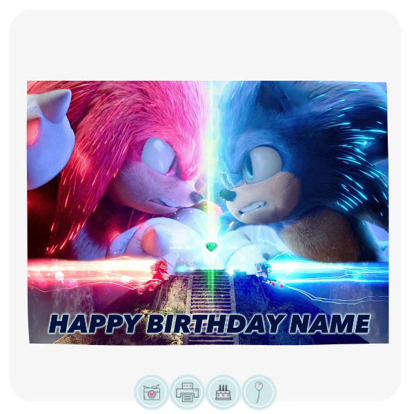 Sonic 2- Rectangle Edible Cake Topper – Edible Cake Toppers