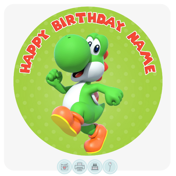 Yoshi Edible Cake Topper – Edible Cake Toppers