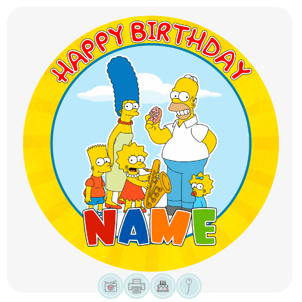 Simpsons – Edible Cake Topper – Edible Cake Toppers