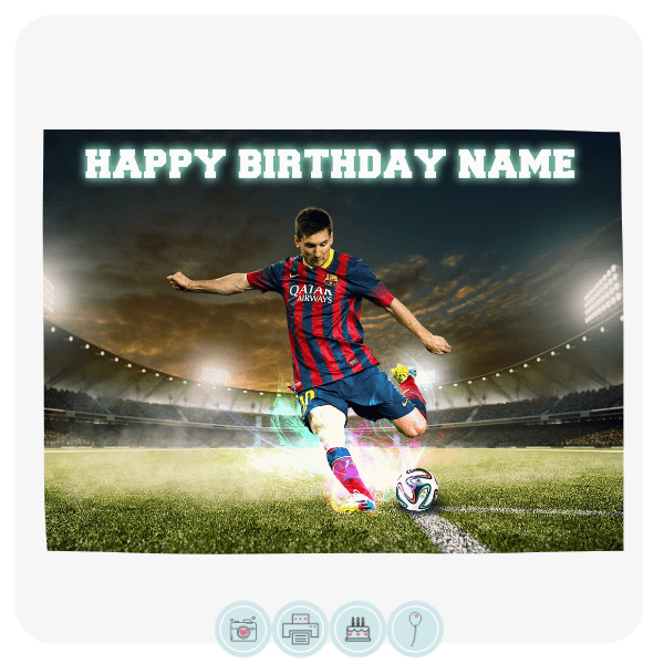 Messi – Rectangle Edible Cake Topper – Edible Cake Toppers