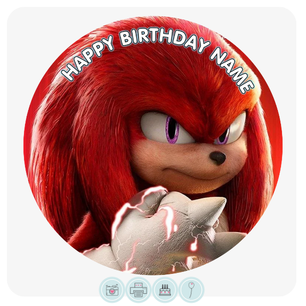 Sonic Knuckles – Edible Cake Topper – Edible Cake Toppers