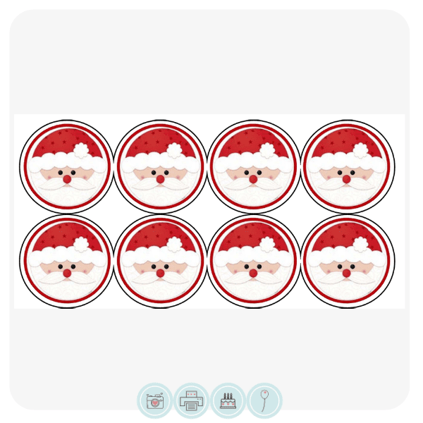 Santa Claus Cupcake Toppers – Edible Cake Toppers