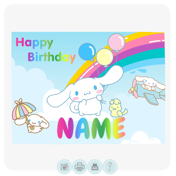 Cinnamoroll – Rectangle Edible Cake Topper – Edible Cake Toppers