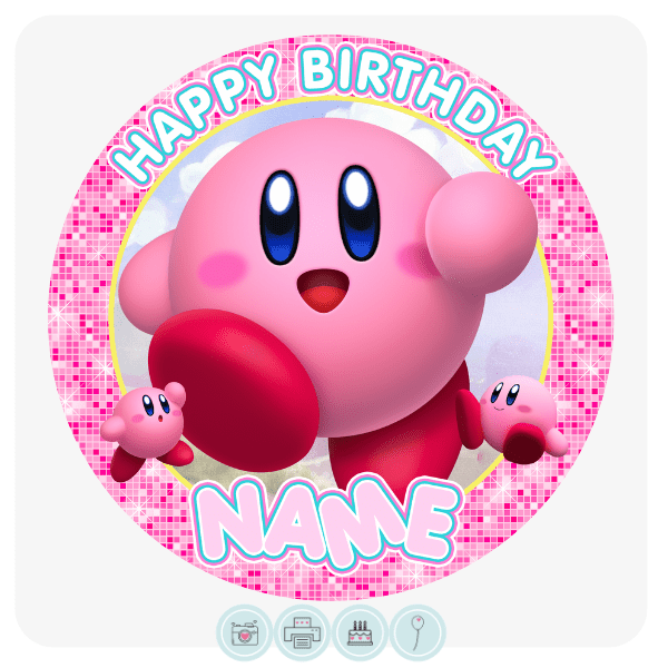 Kirby – Edible Cake Topper – Edible Cake Toppers