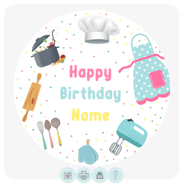 Chef Themed Edible Cake Topper – Edible Cake Toppers