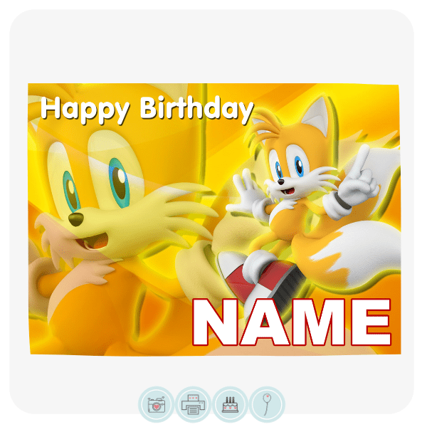 Tails of Sonic – Rectangle Edible Cake Topper