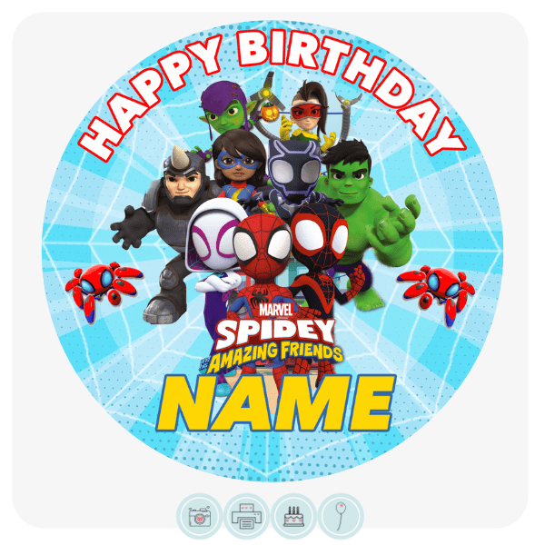 Spidey and his Amazing Friends – Edible Cake Topper – Edible Cake Toppers