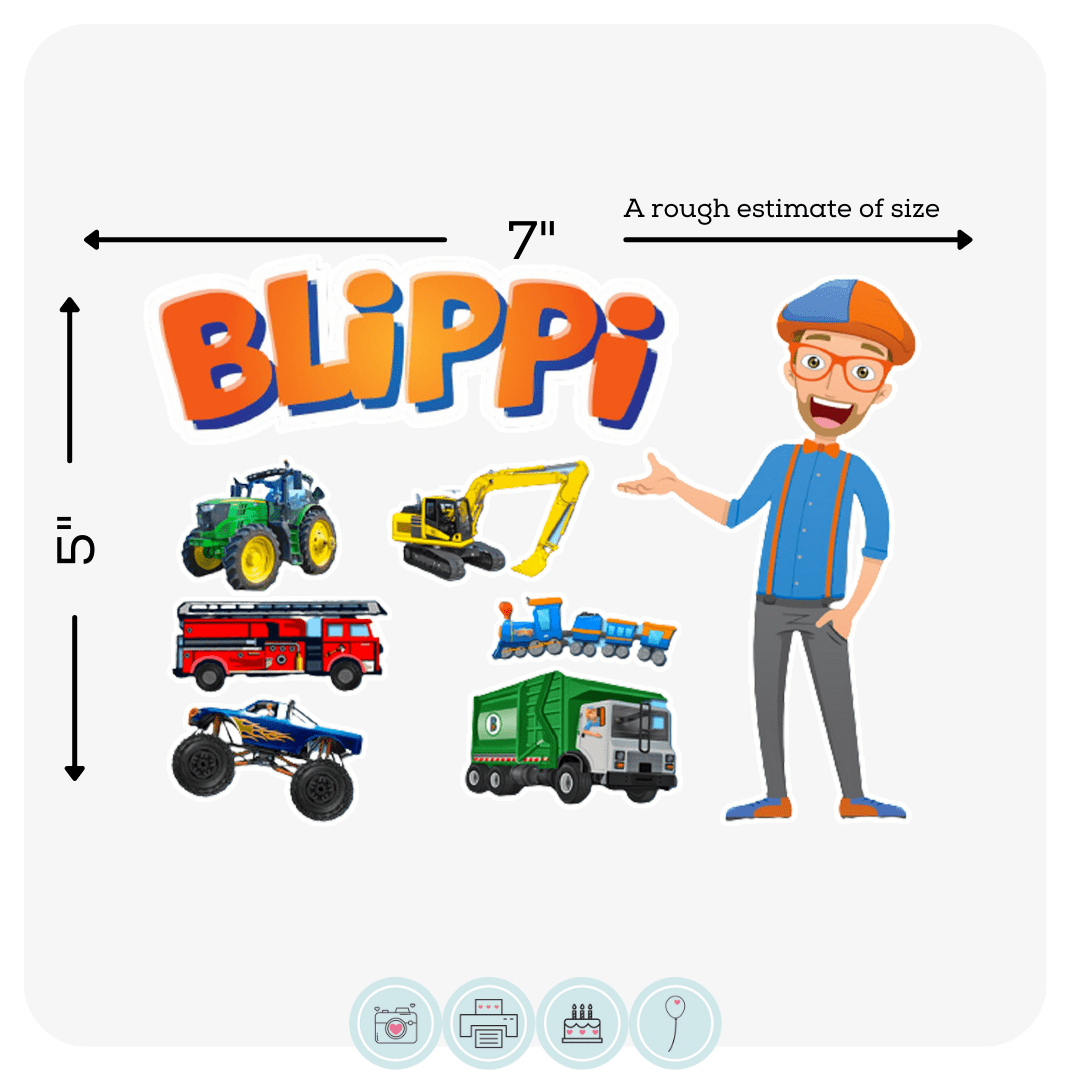 Blippi Transportation Mega Shapes | Edible Icing Images – Edible Cake ...