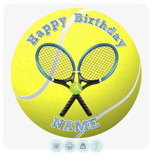 Tennis Design 2 – Edible Cake Topper – Edible Cake Toppers