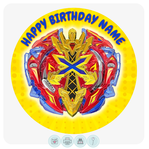 Beyblade Design 2 Edible Cake Topper – Edible Cake Toppers