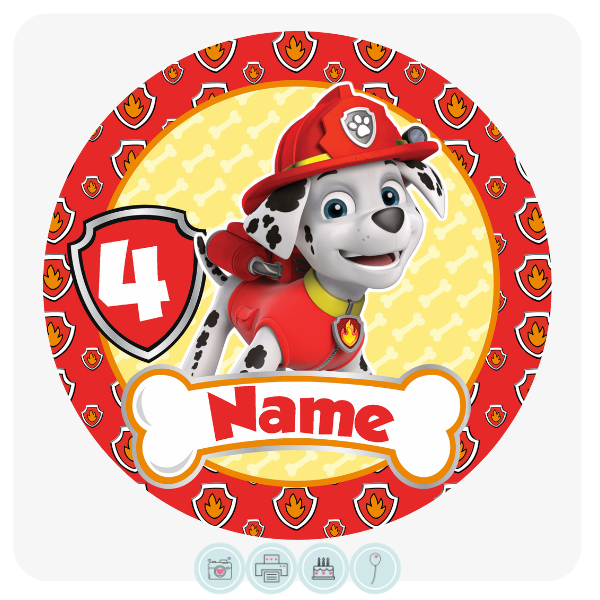 Marshall Paw Patrol Edible Cake Topper – Edible Cake Toppers