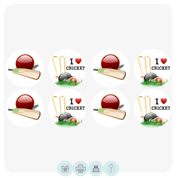 Cricket Themed Cupcake Toppers – Edible Cake Toppers