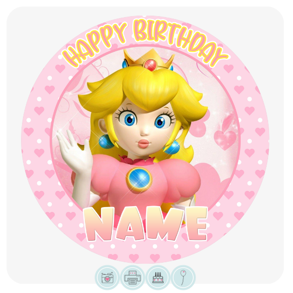 Princess Peach Edible Cake Topper – Edible Cake Toppers