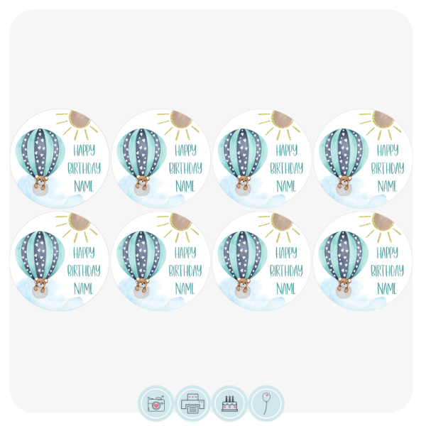 Hot Air Balloon Cupcake Toppers