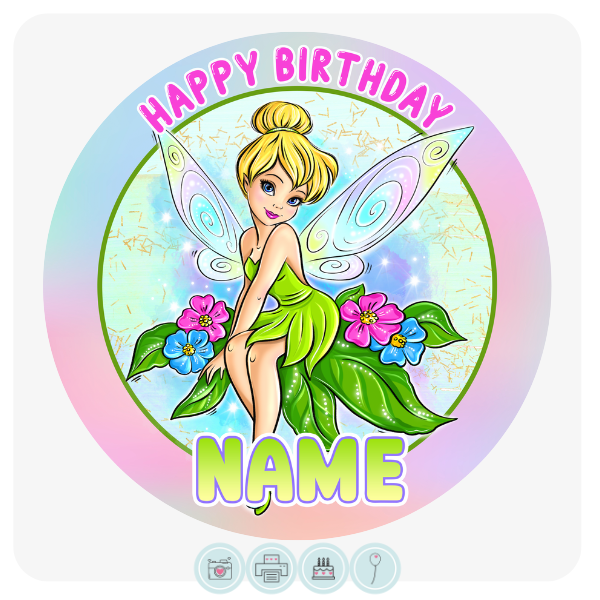 Tinkerbell Inspired Cake Topper – Edible Cake Toppers