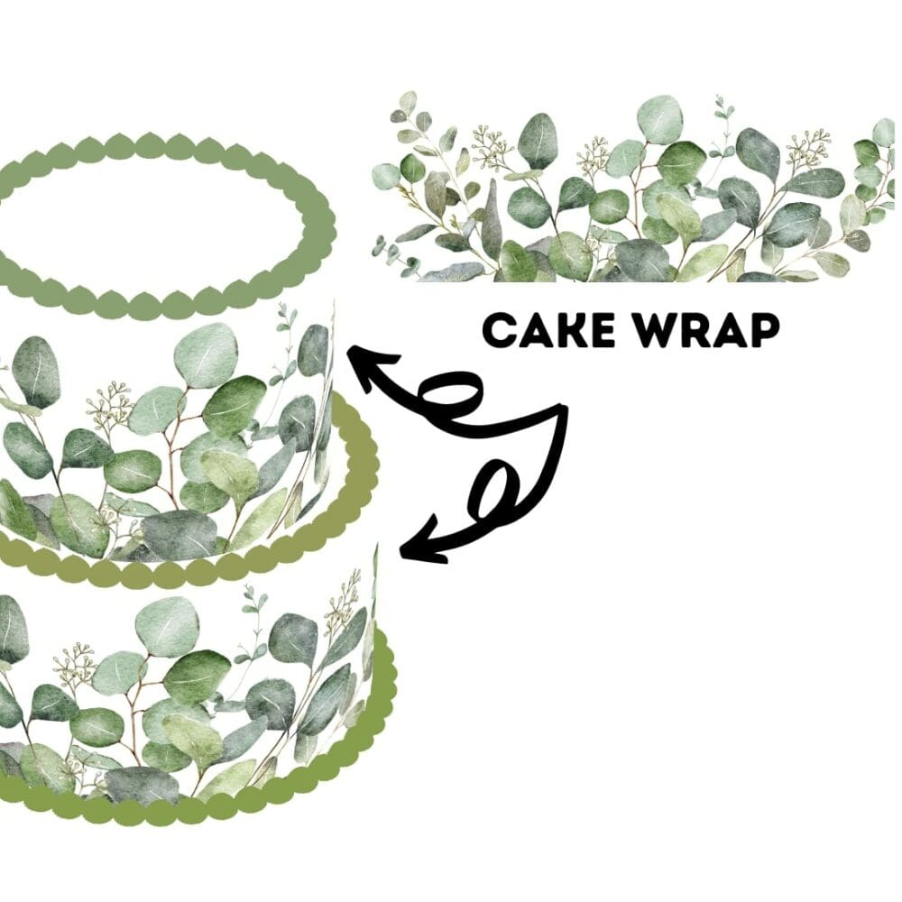 Cake Wrap // Eucalyptus Border – Edible Cake Toppers