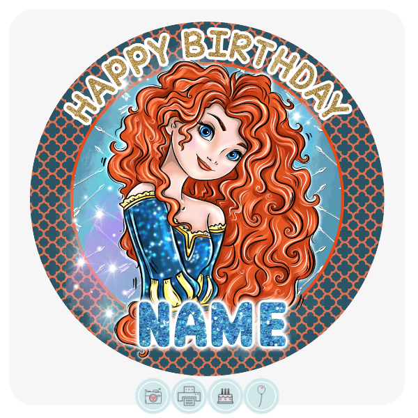 Princess Merida Inspired Edible Cake Topper – Edible Cake Toppers