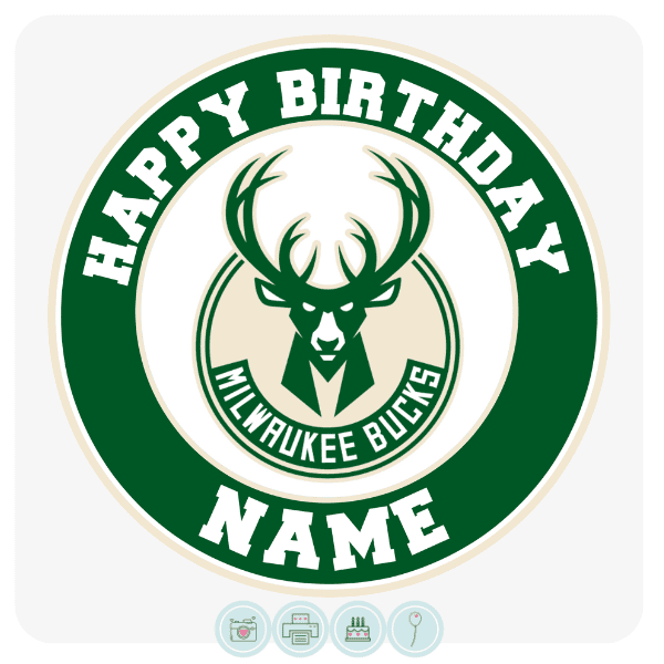 Milwaukee Bucks Cake Topper – Edible Cake Toppers