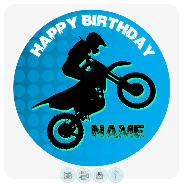 Motorbike Cake Topper – Edible Cake Toppers