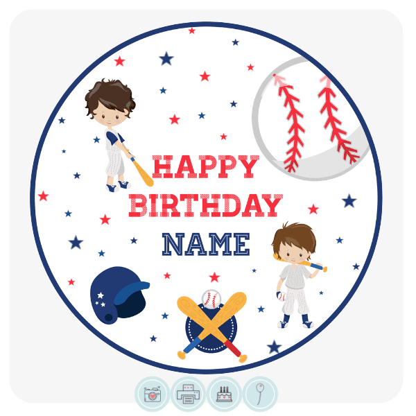 Baseball Cake Topper – Edible Cake Toppers