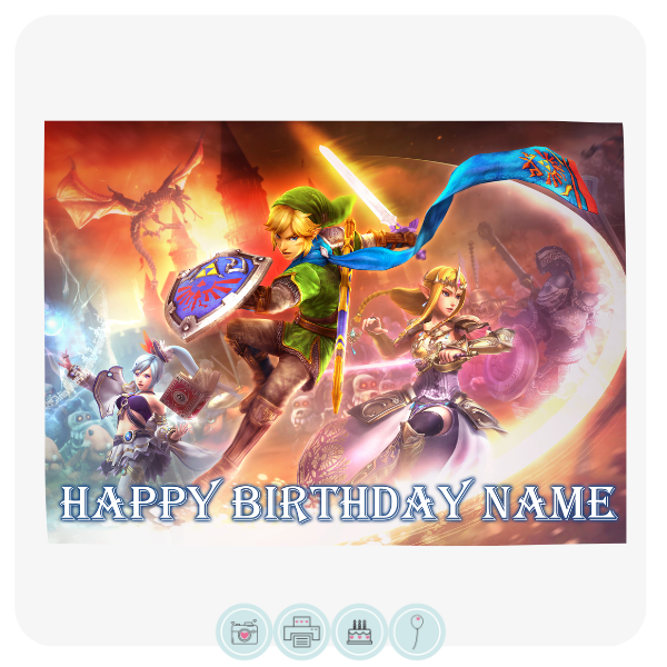 Zelda – Rectangle Edible Cake Topper – Edible Cake Toppers