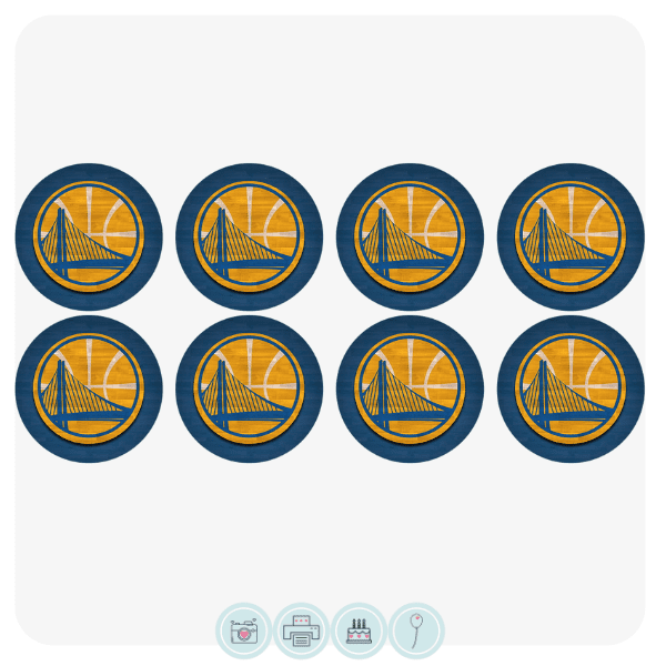 Golden State Warriors Cupcake Toppers – Edible Cake Toppers