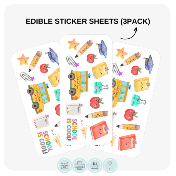 EDIBLE STICKER SHEETS | School – Edible Cake Toppers