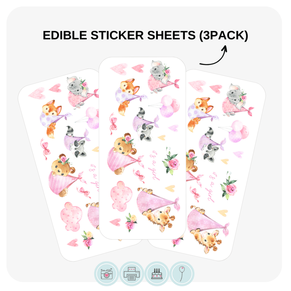EDIBLE STICKER SHEETS | Baby Woodland Animals – Edible Cake Toppers