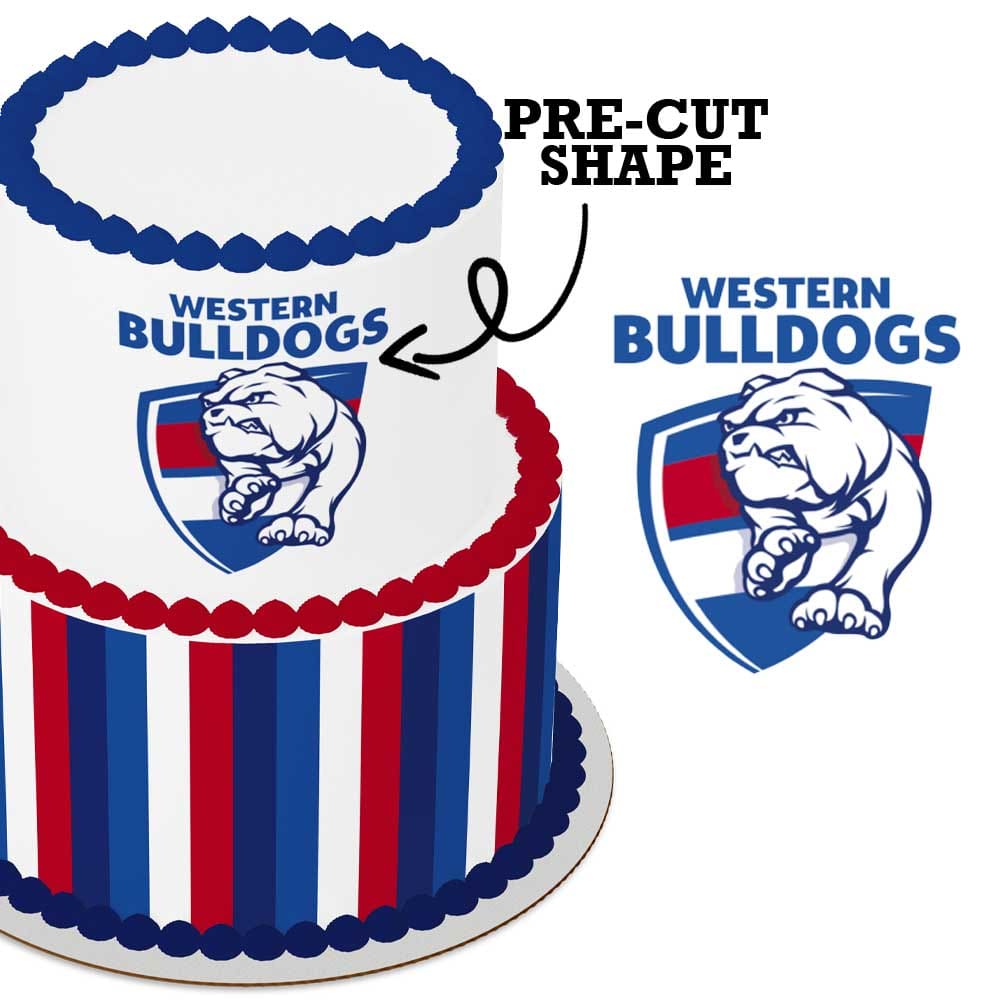 AFL Western Bulldogs Shape | Edible Icing Images – Edible Cake Toppers