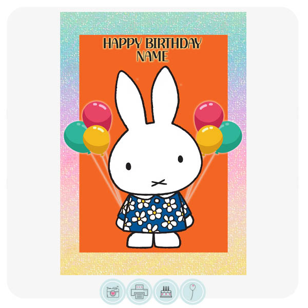Miffy – Rectangle Edible Cake Topper – Edible Cake Toppers