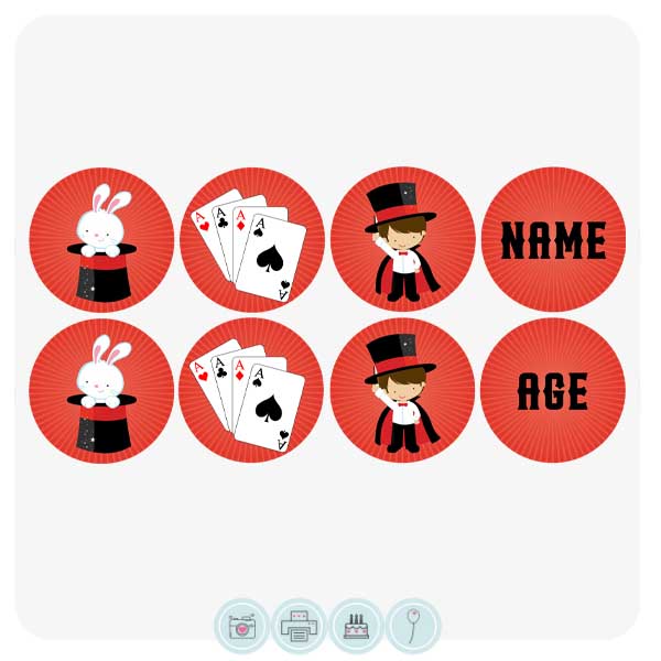 Magic Themed Cupcake Toppers – Edible Cake Toppers