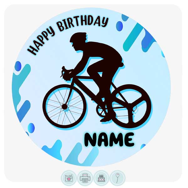 Cyclist Cake Topper – Edible Cake Toppers
