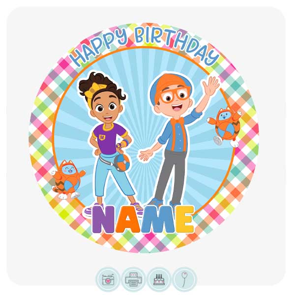 Blippi and Meekah :: Edible Cake Topper – Edible Cake Toppers Blippi and Meekah :: Edible Cake Topper – Edible Cake Toppers