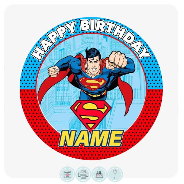 Superman Themed Cake Topper – Edible Cake Toppers